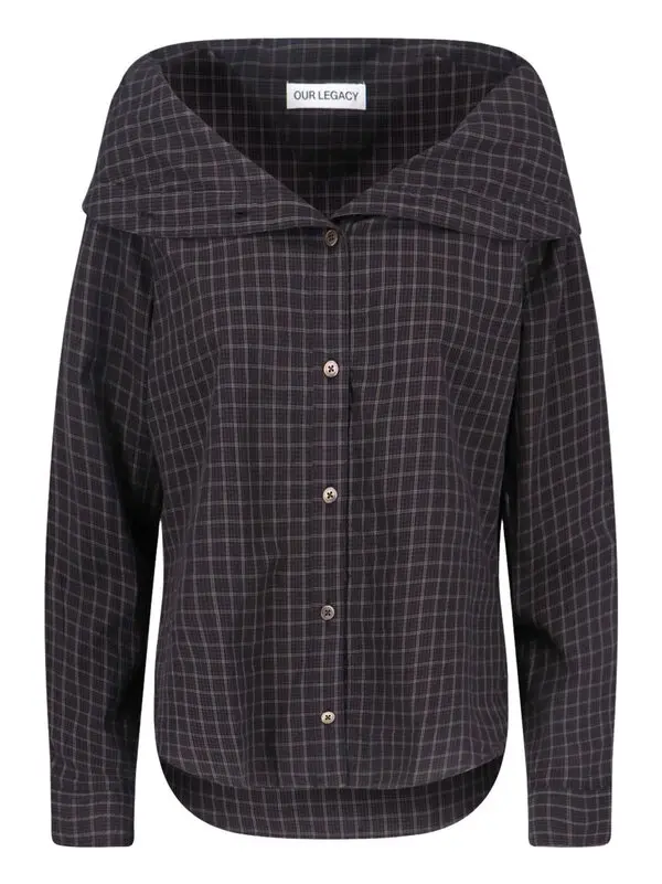 Our Legacy Faux Lumberjack Check Cotton Button-down Shirt - Black