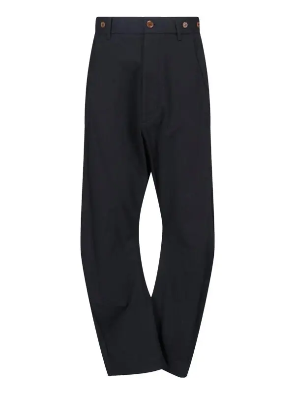 VIVIENNE WESTWOOD Cotton Blend Stretch Trousers - Black