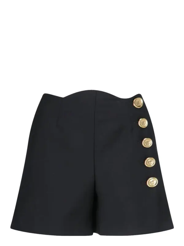 Givenchy Tailored Wool-mohair Shorts With Button Detail - Black