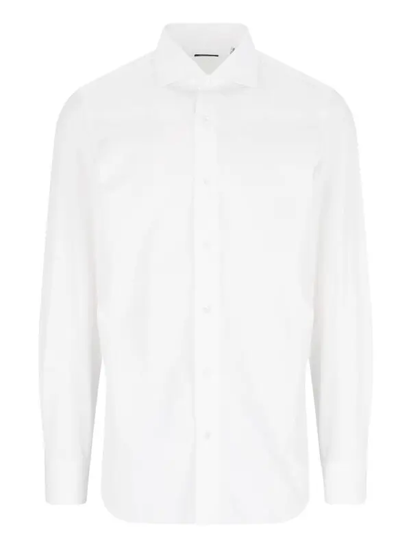 FINAMORE 1925 Classic Fit Dress Shirt - White