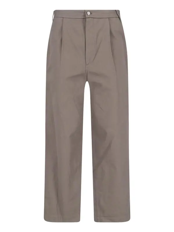 LOW CLASSIC High-waisted Straight-leg Tailored Trousers - Beige