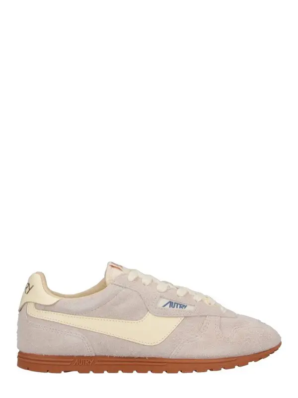 AUTRY Suede Lace-up Sneakers - Beige