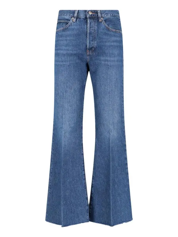 FRAME High Rise Flare Jeans - Blue