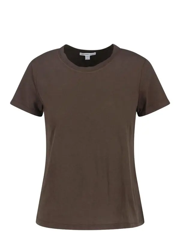 JAMES PERSE 100% Cotton Essential T-shirt - Brown