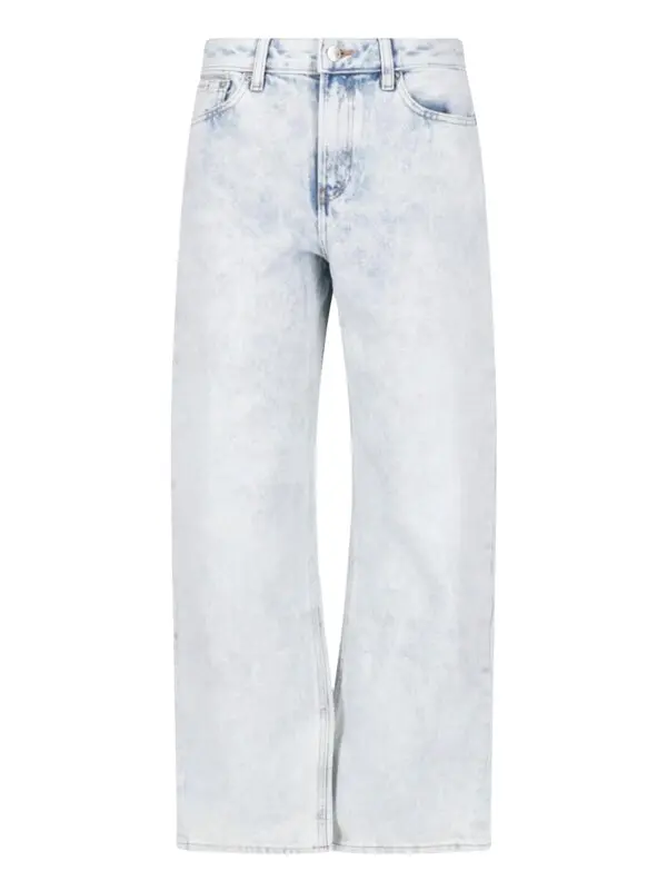 Calvin Klein 100% Cotton Acid Wash Jeans - Light Blue