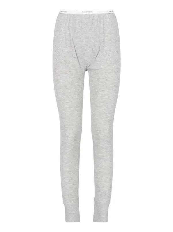 Calvin Klein Tailored Trousers In Cotton-viscose-silk Blend - Grey
