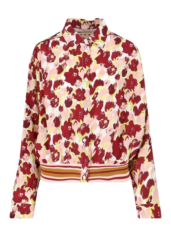 Marni Floral Print Silk Shirt - Multicolour