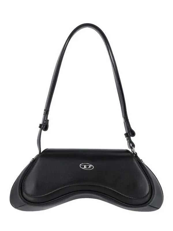 DIESEL® Leather Shoulder Bag - Black