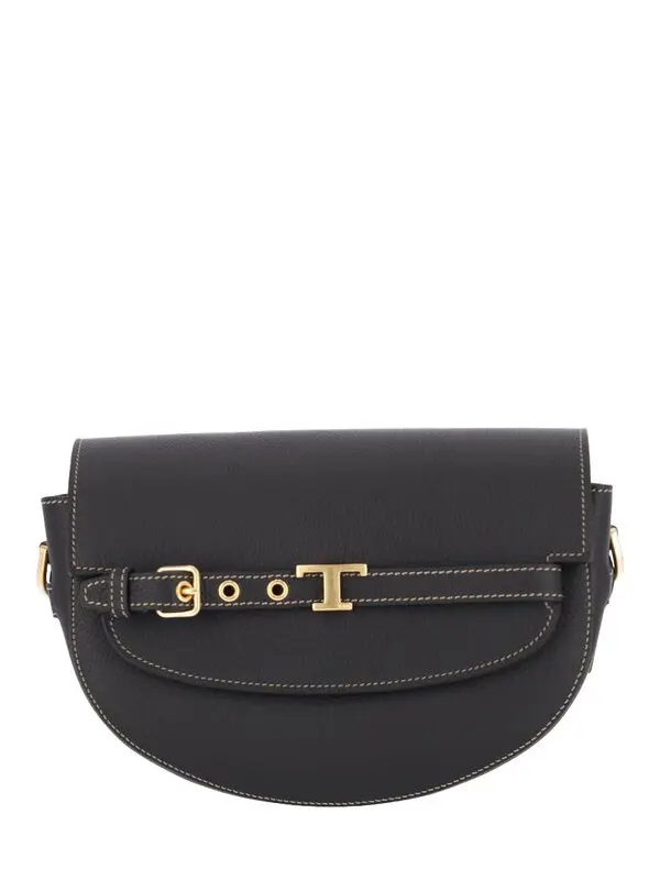 TOD`S Tod's Calf Leather Flap Mini Bag - Black