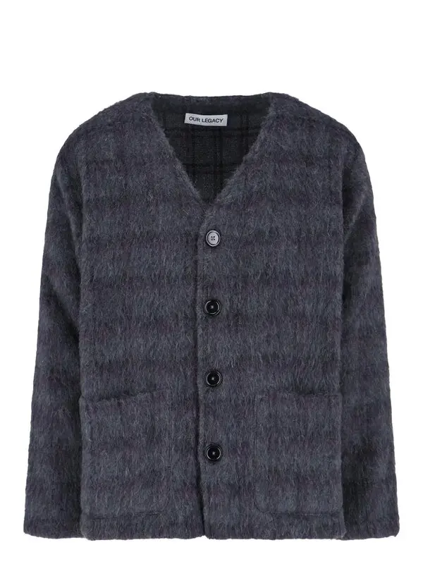 Our Legacy Fuzzy Hairy Wool Blend Cardigan - Multicolour