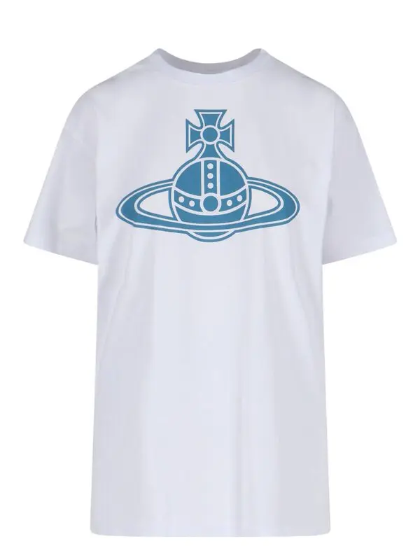 VIVIENNE WESTWOOD Orb Graphic Cotton T-shirt - White