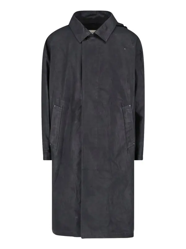 LEMAIRE Hooded Long Coat - Black