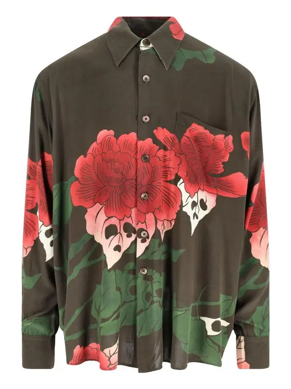 Our Legacy Floral Print Button-up Shirt - Multicolour
