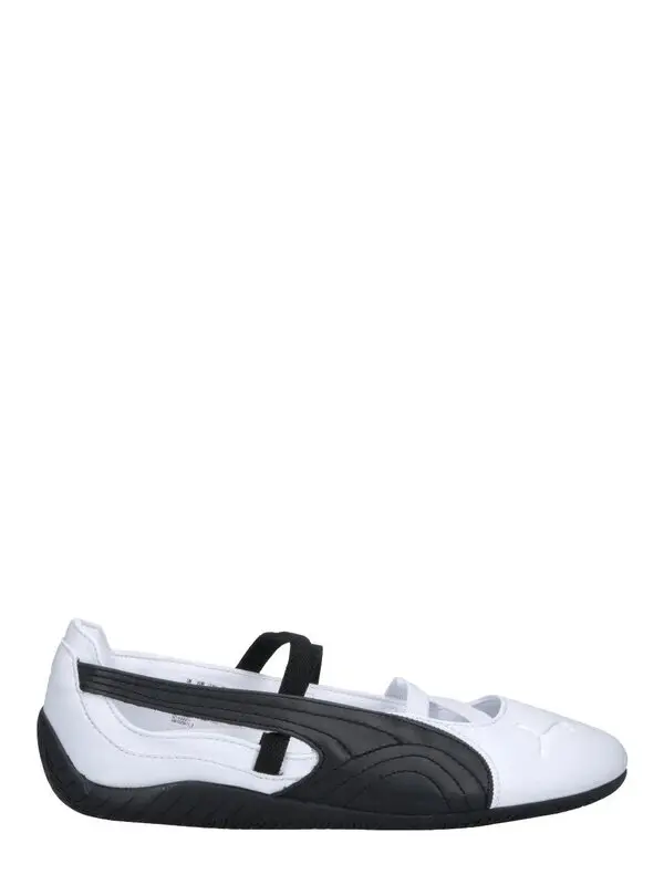 PUMA Leather Mary Jane Sneakers With Buckled Straps - White