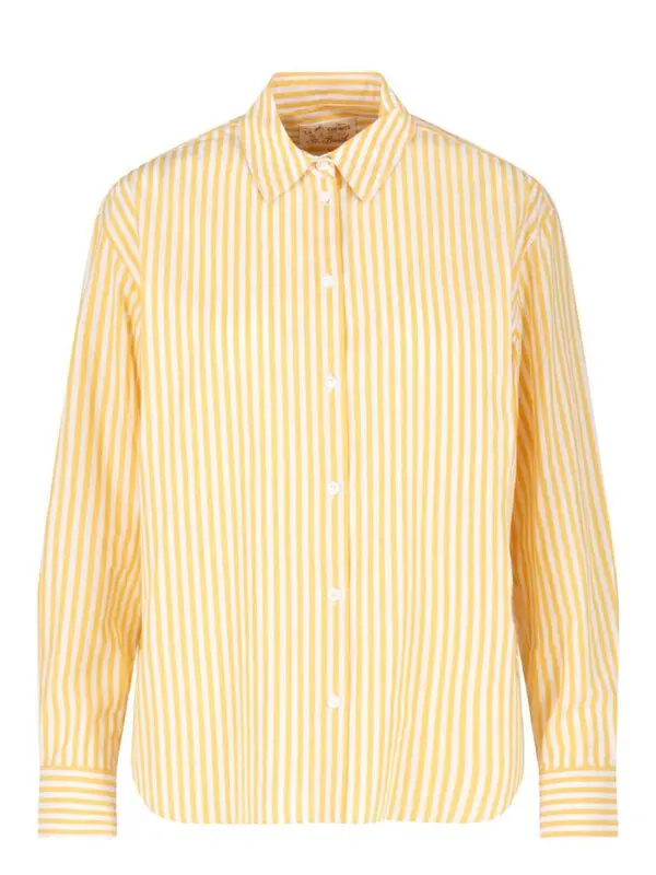 MC2 SAINT BARTH Striped Button-up Shirt - Yellow