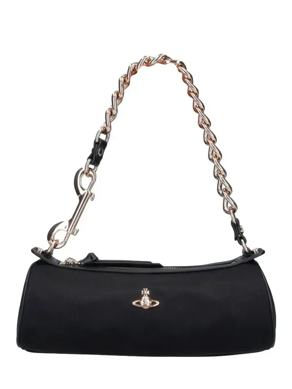 VIVIENNE WESTWOOD 100% Viscose Handbag With Chain Strap - Black