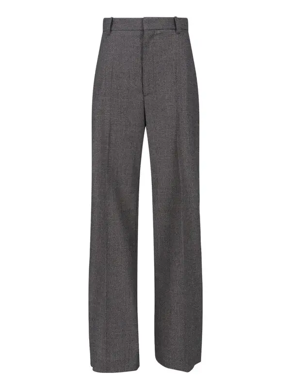 Phoebe Philo Tailored 100% Wool Trousers - Grigio