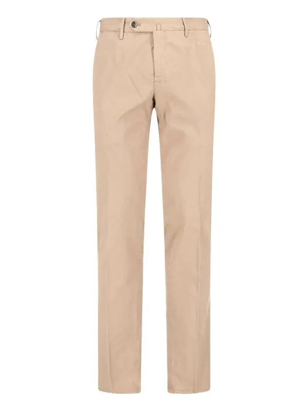 PT TORINO Lyocell-cotton Stretch Trousers - Brown