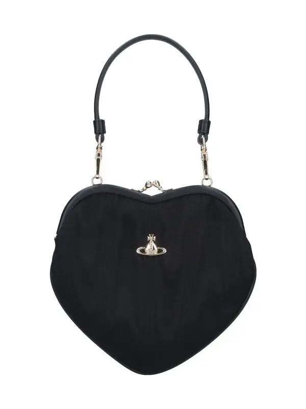 VIVIENNE WESTWOOD Heart-shaped Viscose Mini Bag - Black