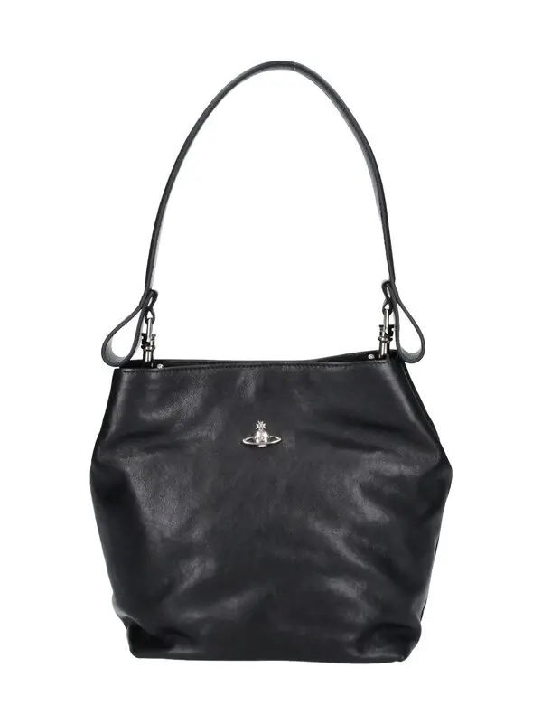VIVIENNE WESTWOOD Calf Leather Crossbody Bag - Black
