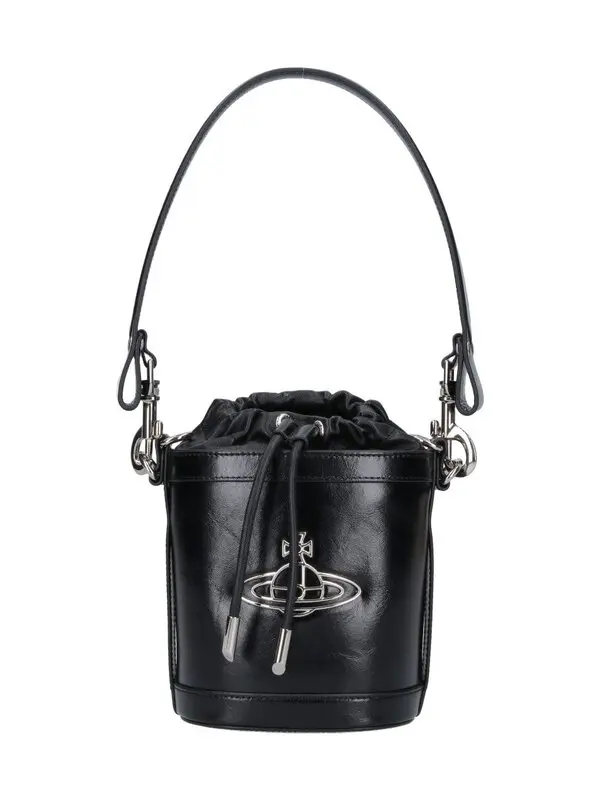VIVIENNE WESTWOOD Orb Logo Bucket Bag - Black