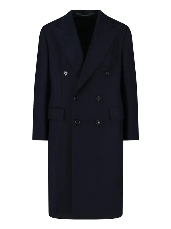 Cesare Attolini Double-breasted Wool-cashmere Jacket - Blue
