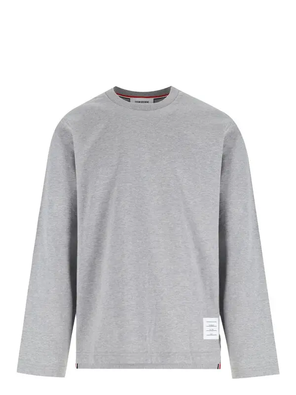 Thom Browne Long Sleeve Crewneck T-shirt - Grey