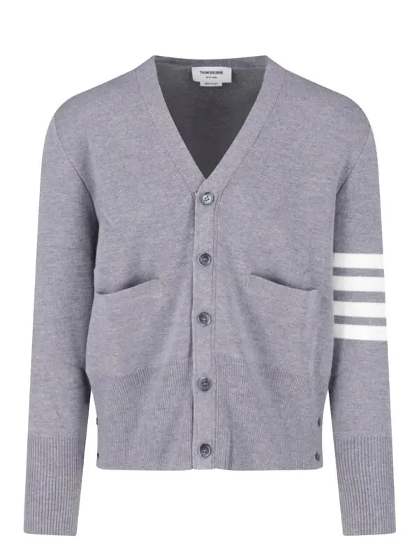 Thom Browne 100% Virgin Wool Crewneck Sweater - Grey