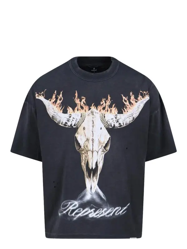REPRESENT Hemp-cotton T-shirt - Black