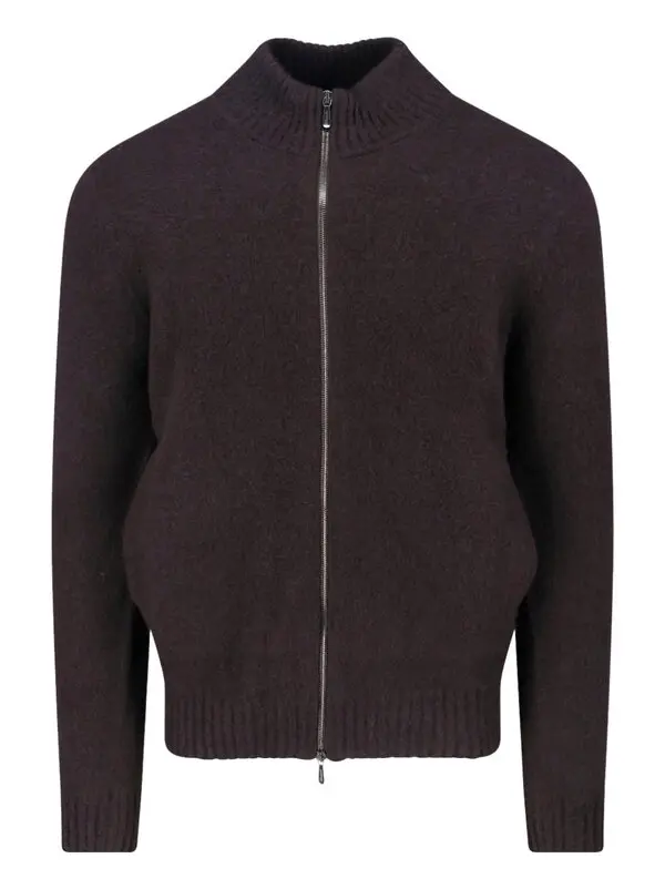 DRUMOHR 100% Lambswool Crewneck Sweater - Brown