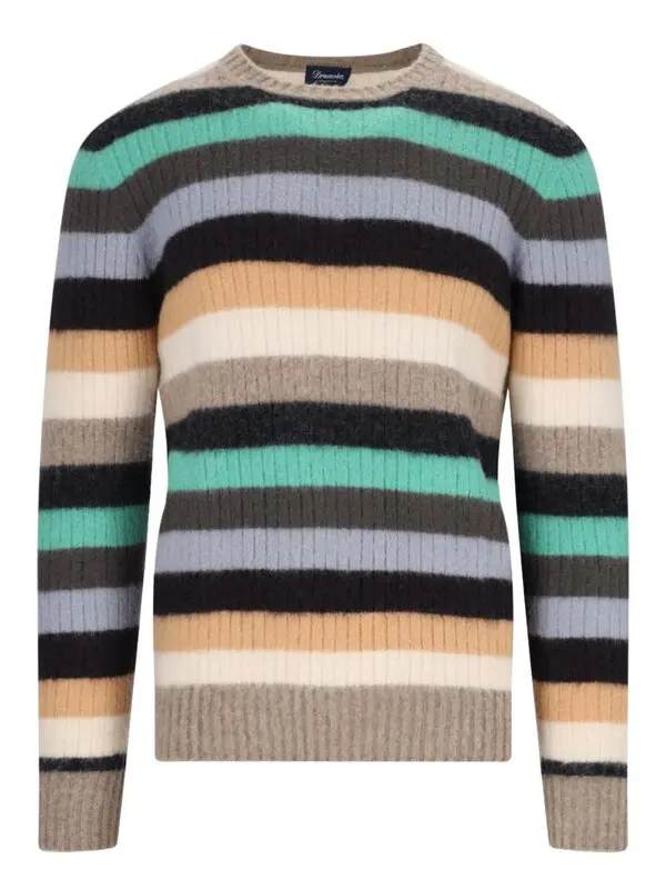 DRUMOHR Multicolor Striped Lambswool Sweater - Multicolour