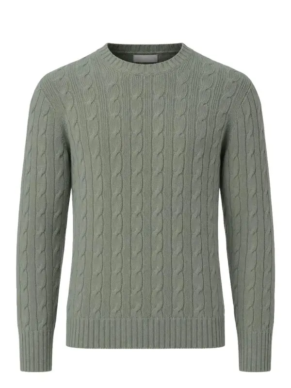 DRUMOHR 100% Cashmere Turtleneck Sweater - Green