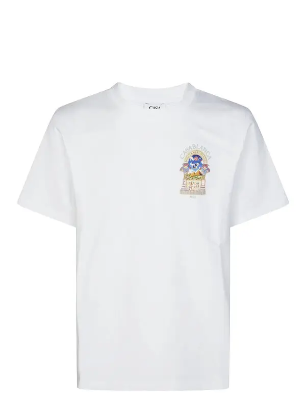 Casablanca Classic Organic Cotton T-shirt For - Bianco