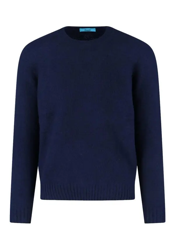 DRUMOHR 100% Lambswool Crewneck Sweater - Blue