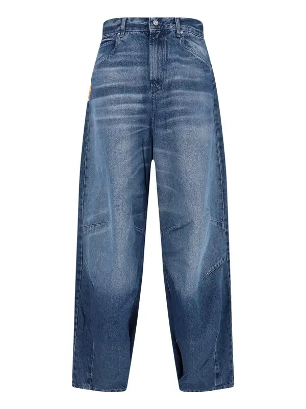PDF Relaxed Fit Wide-leg Jeans - Blue