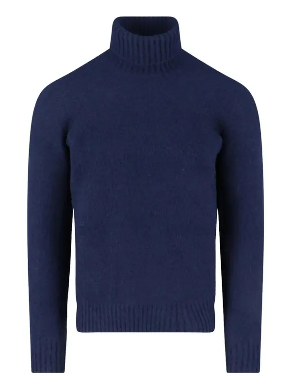 DRUMOHR 100% Lambswool Crewneck Sweater - Blue