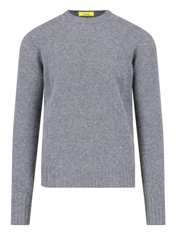 DRUMOHR 100% Lambswool Crewneck Sweater - Grey