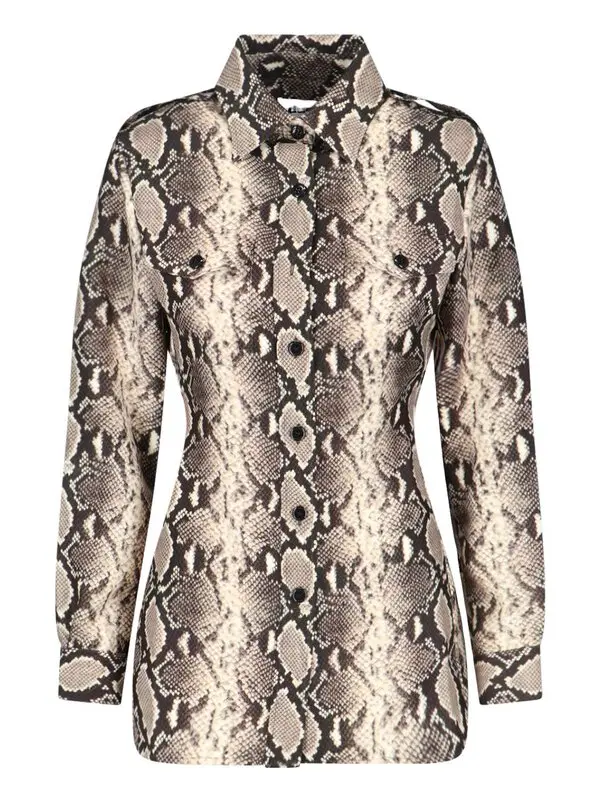 DURAN LANTINK Snake Print Button-up Shirt - Multicolour