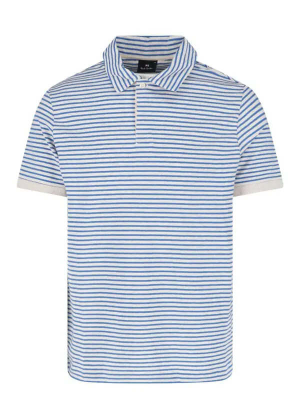 Paul Smith Striped Short-sleeve Polo Shirt - Grey