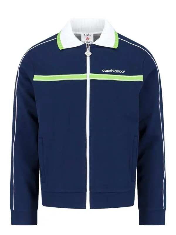 Casablanca Embroidered Knit Sweater For - Blue