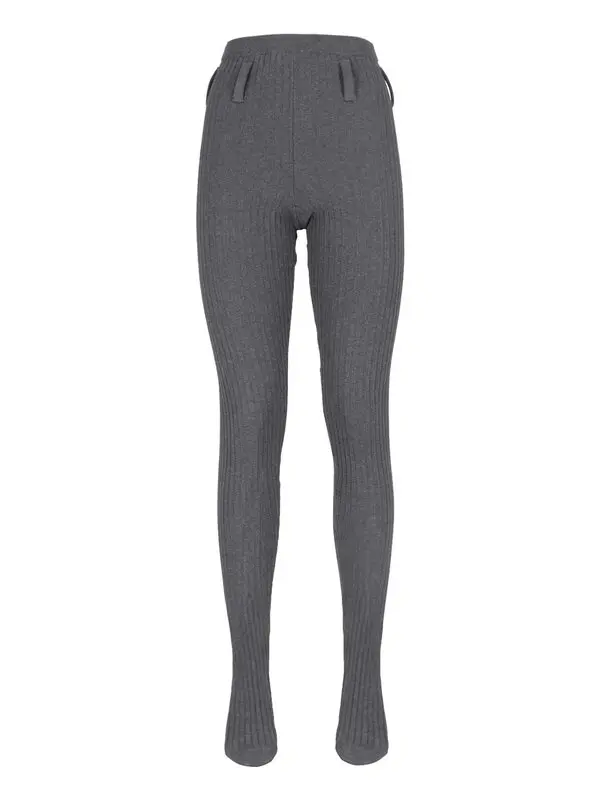 Prada Ribbed Cotton-polyamide Trousers - Grey
