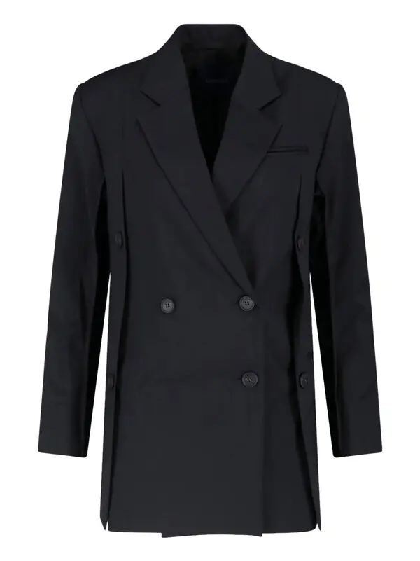 EUDON CHOI 100% Virgin Wool Tailored Jacket - Black
