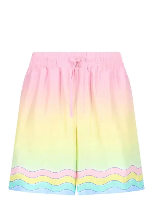 Casablanca Silk Graphic Pattern Trousers - Multicolour