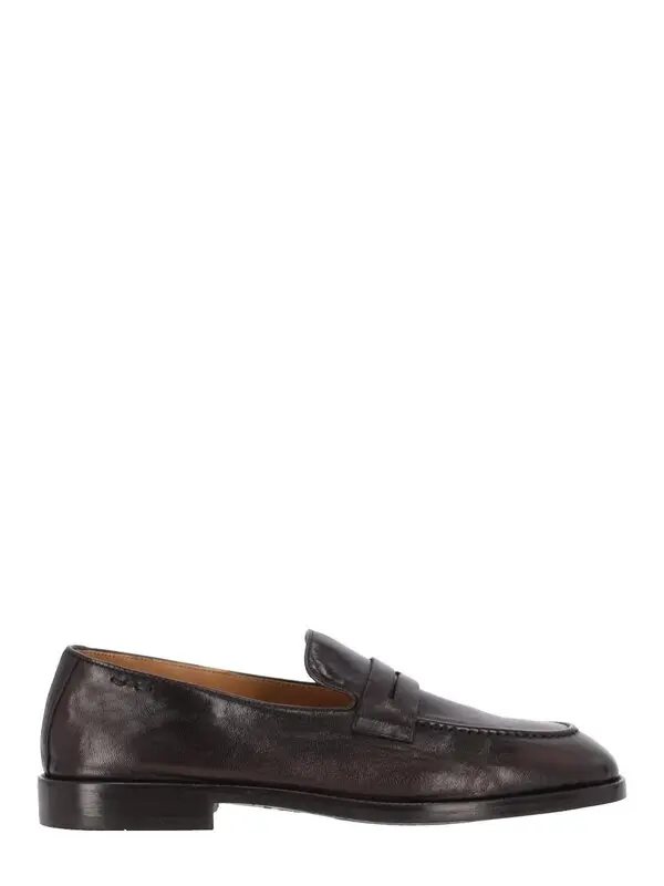 ALEXANDER HOTTO Flat Leather Loafer - Brown