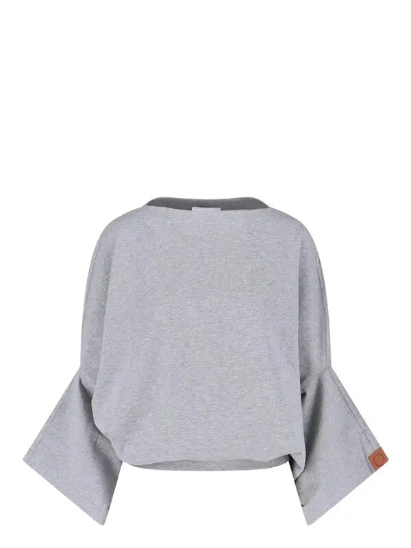 Stella McCartney Cotton & Elastane Crewneck Sweater - Grey
