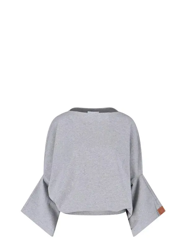 Stella McCartney Oversized Sweatshirt With Wide Sleeves - Grey