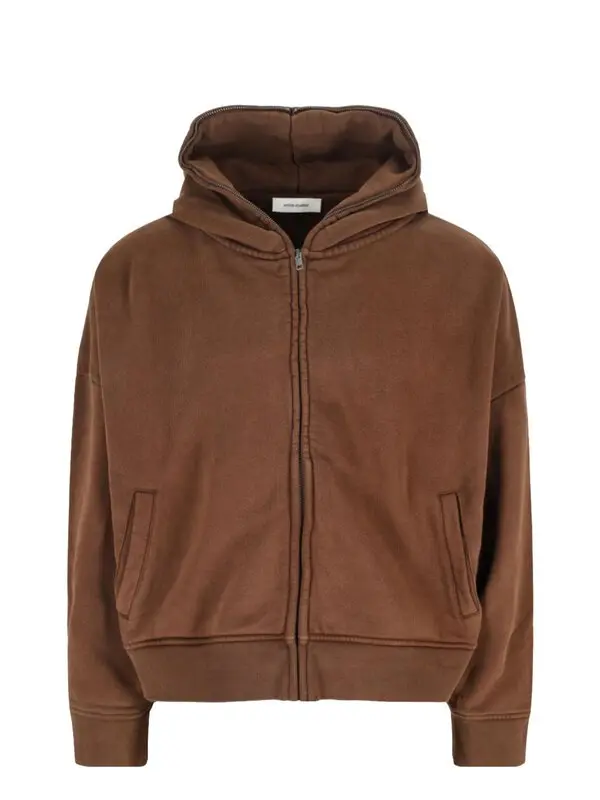 ENTIRE STUDIOS Oversized Zip-up Hoodie - Brown