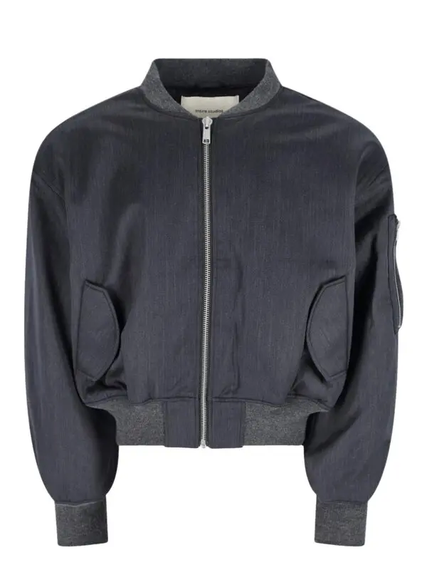 ENTIRE STUDIOS Sherpa Fleece Zip Jacket - Grey