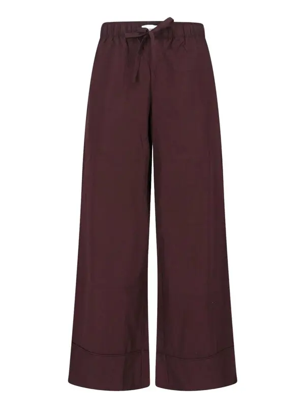 ENTIRE STUDIOS Wide-leg Pull-on Pants With Drawstring Waist - Brown