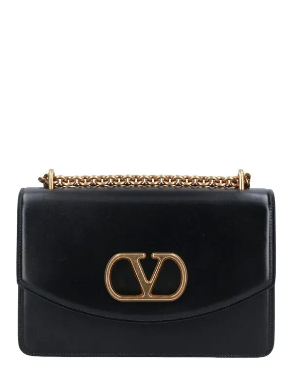 Valentino Garavani Mini Leather Bag With Chain Strap - Black